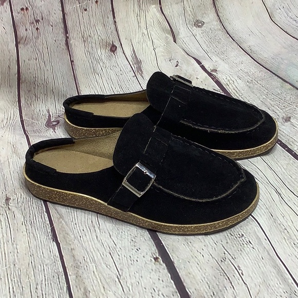 Shoes | Black Buckle Mules | Poshmark